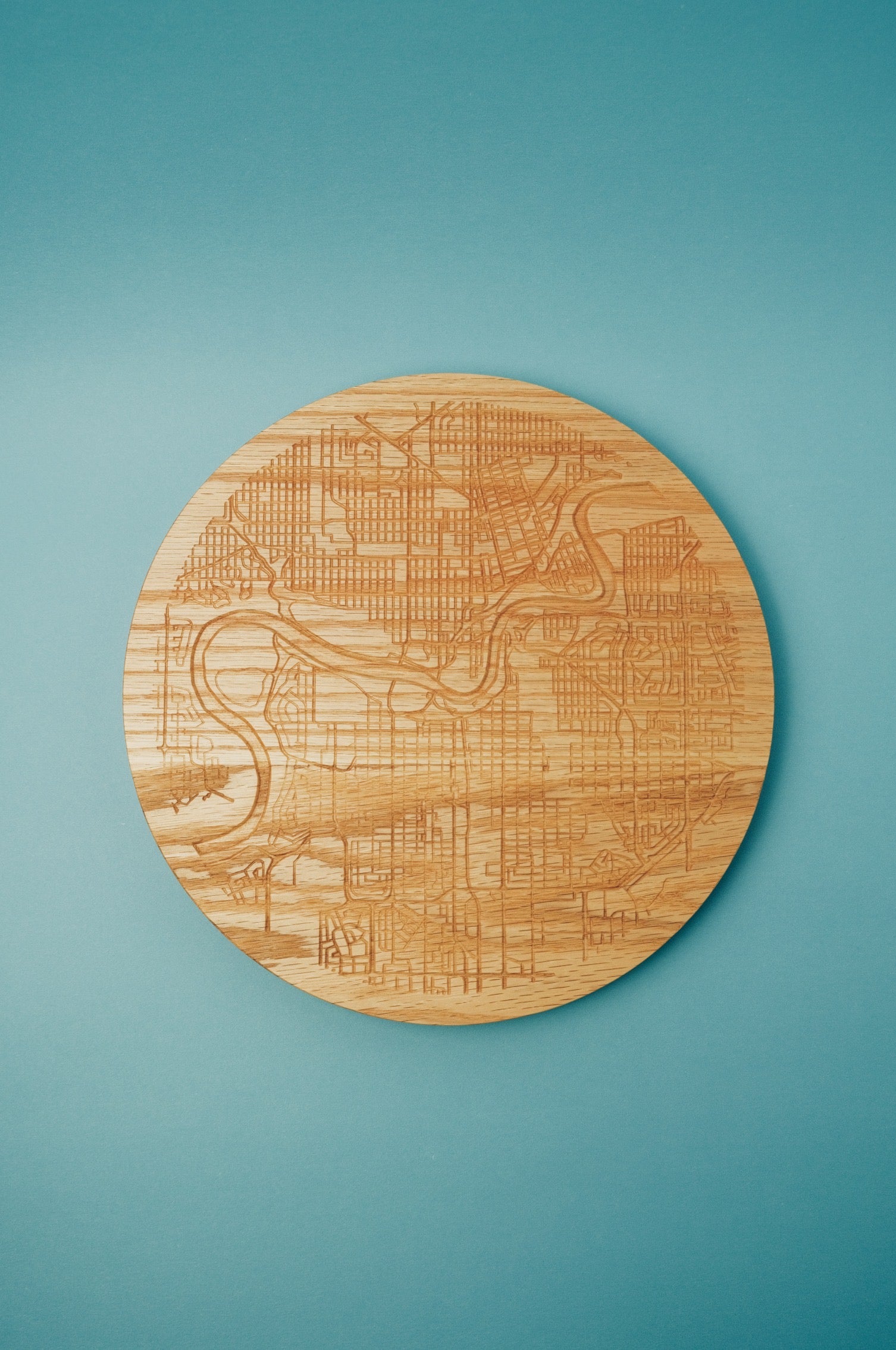 YEG Streetscape Wall Art in Red Oak – AceWoodCo.